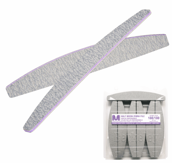 Berkeley Beauty Company Inc Berkeley Half Moon Nail File Zebra 180