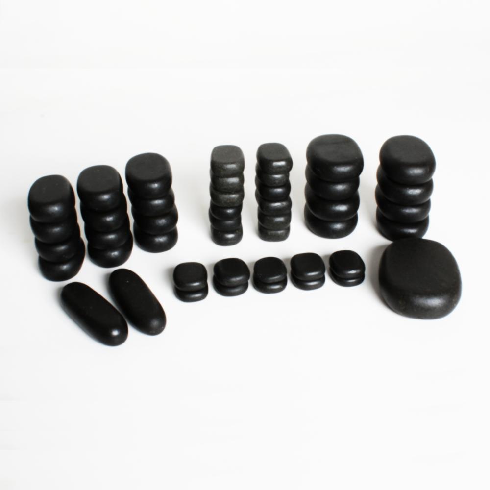 Berkeley Beauty Company Inc 45 Piece Natural Basalt Massage Stone Set