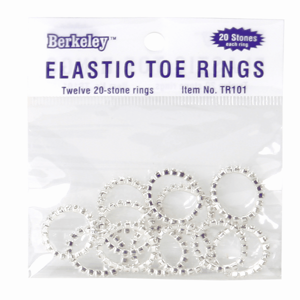 Berkeley Beauty Company Inc Berkeley Elastic Toe Ring Crystal Foot